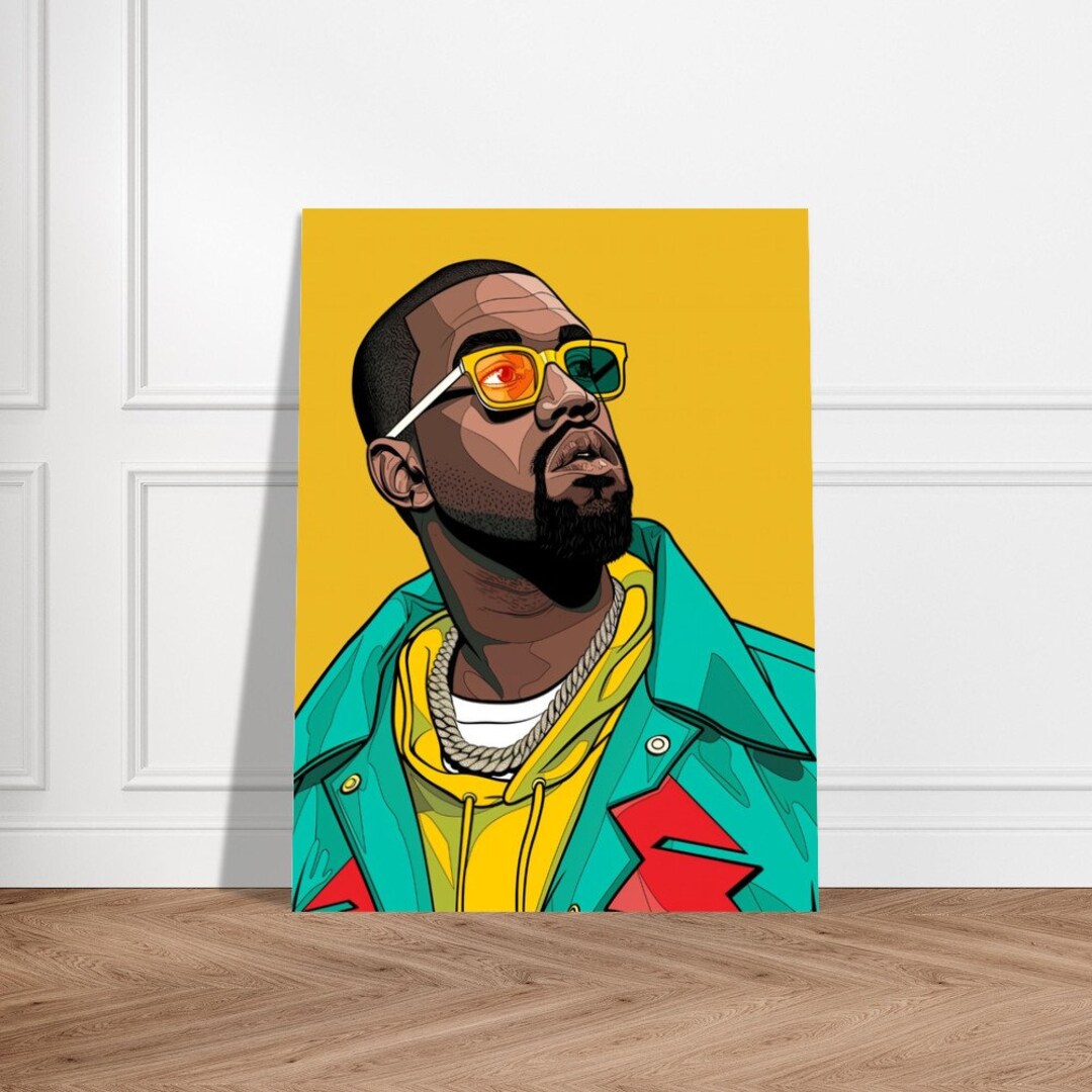 Poster Kanye West Cartoon - Etsy