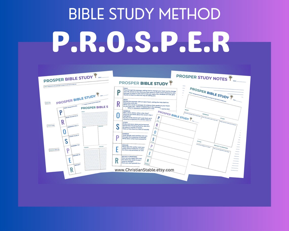 PROSPER Bible Study Method - Etsy