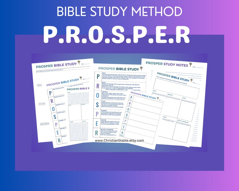 PROSPER Bible Study Method - Etsy