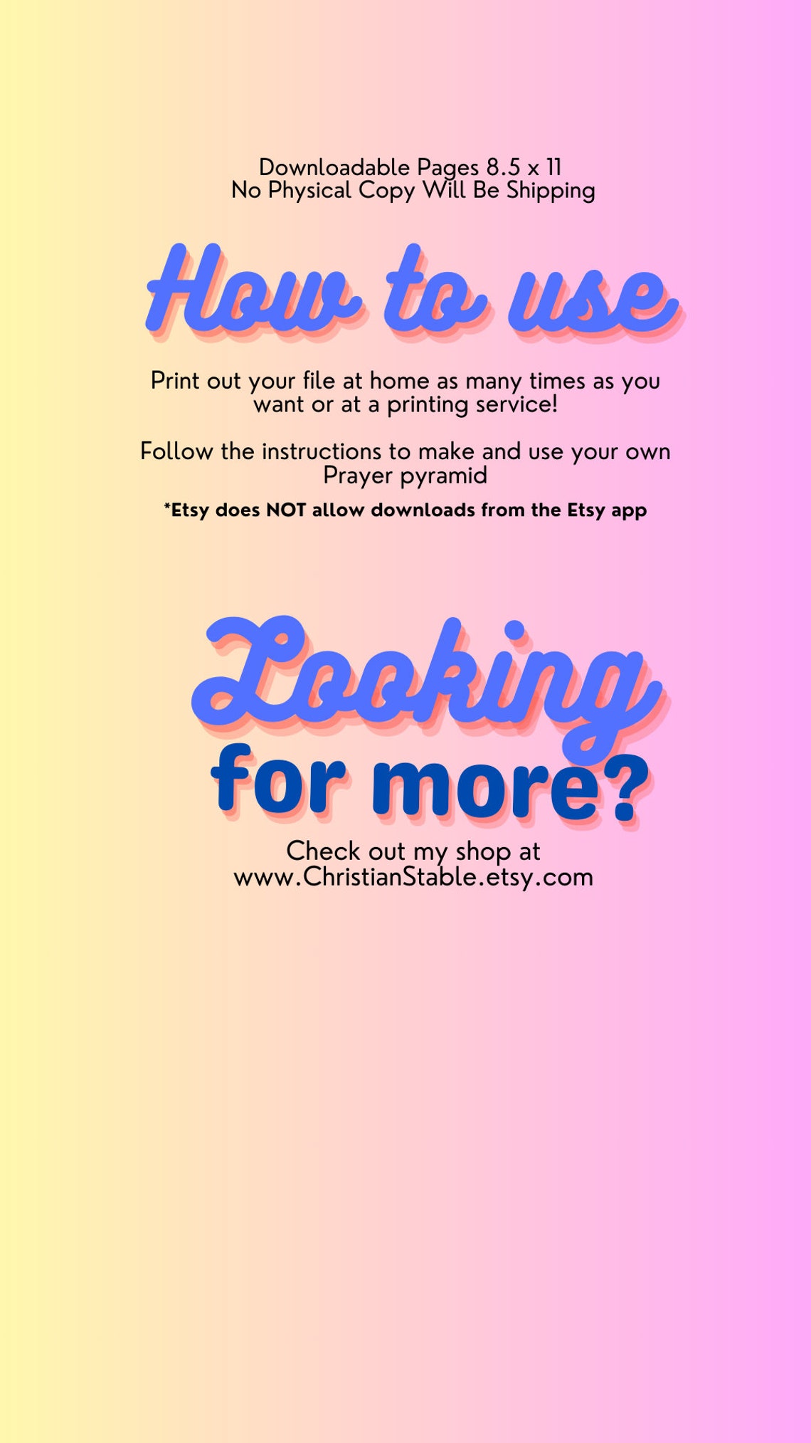 Prayer Pyramid KIDS CRAFTS - Etsy