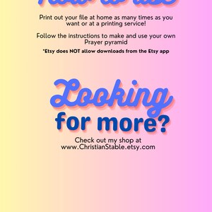 Prayer Pyramid KIDS CRAFTS - Etsy