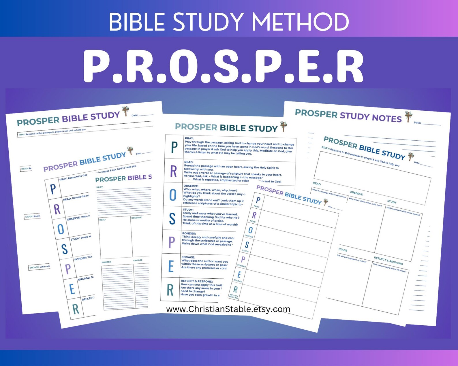 PROSPER Bible Study Method - Etsy