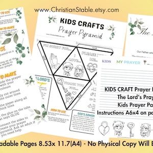 Prayer Pyramid KIDS CRAFTS - Etsy