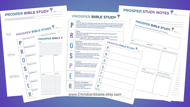 PROSPER Bible Study Method - Etsy