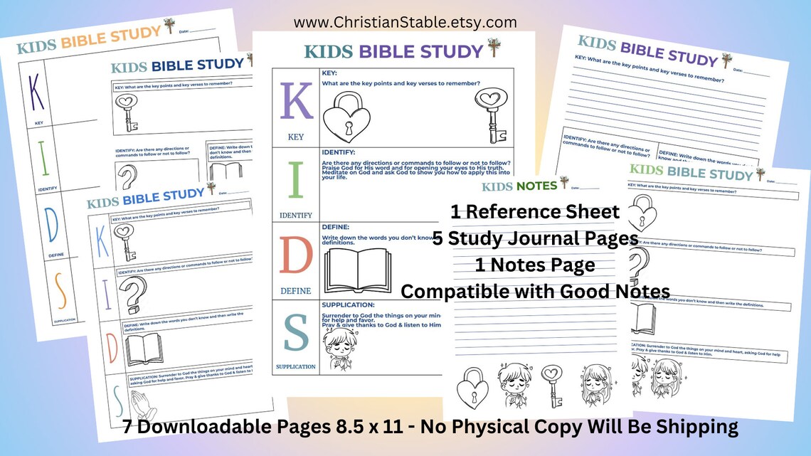 KIDS Bible Study Method - Etsy