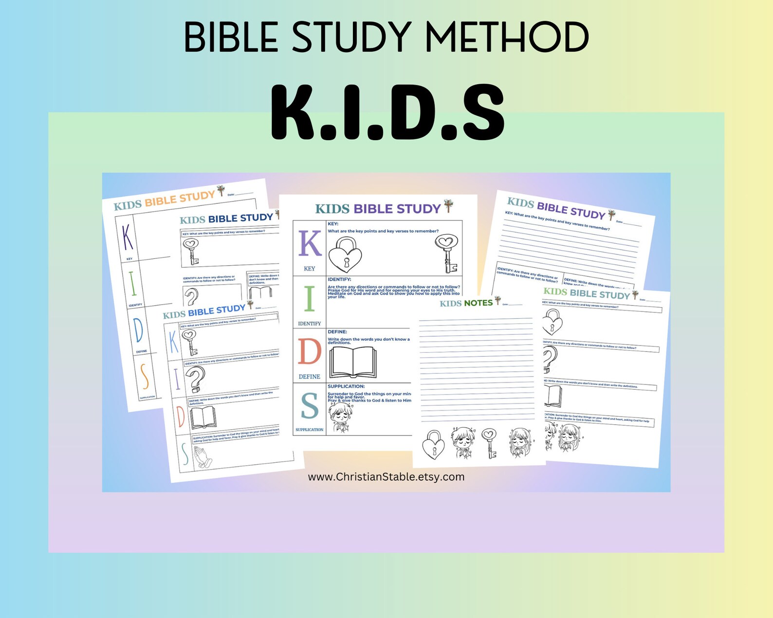 KIDS Bible Study Method - Etsy