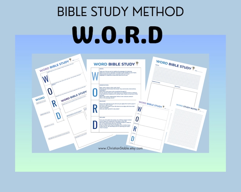 WORD Bible Study Method - Etsy
