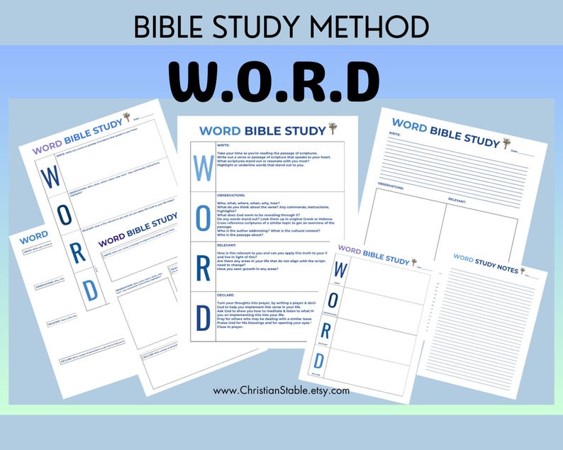 WORD Bible Study Method - Etsy