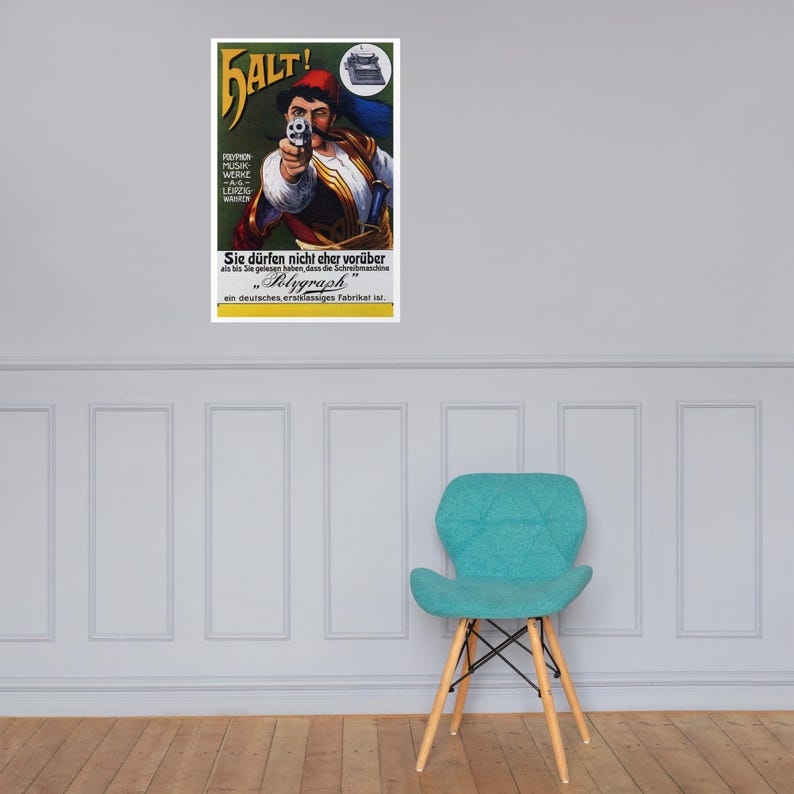Polygraph Typewriter Poster Poster - Etsy