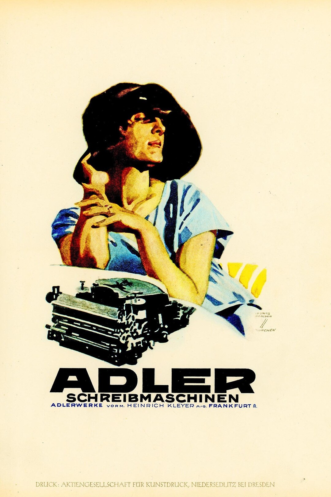 1926 Adler Typewriter Poster Repro - Etsy