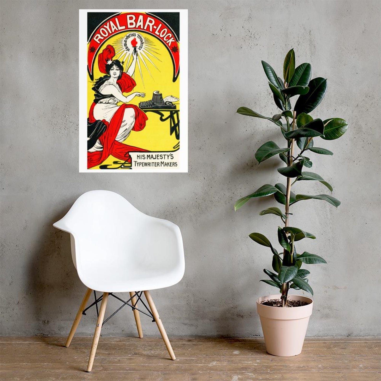 Royal Barlock Typewriter Poster - Etsy