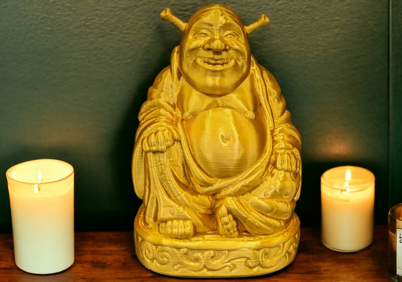 Shrek Buddha Statue, Funny Shrek Gifts, Shrek Sculpture, Shrek Birthday ...