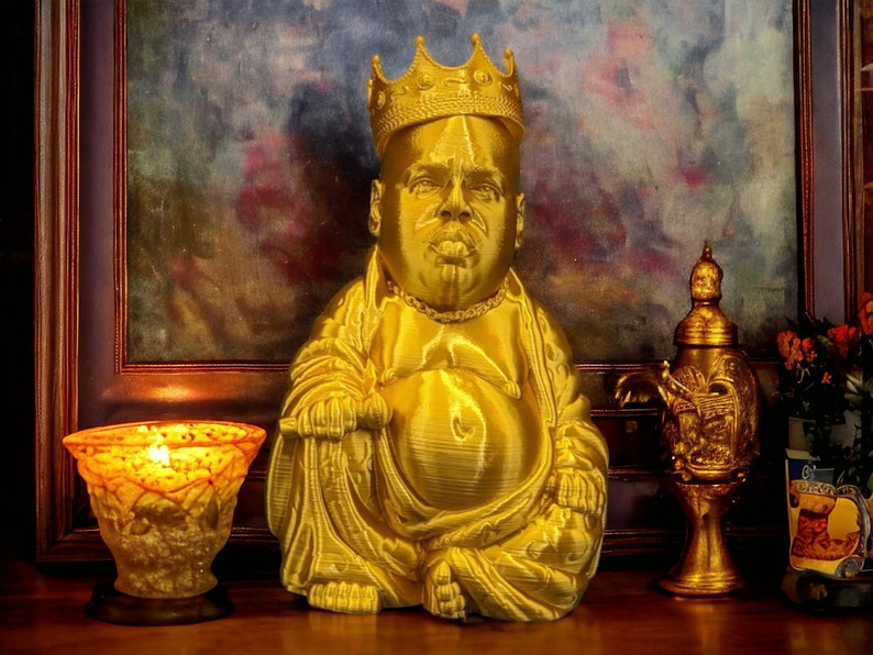Biggie Smalls Buddha Statue, Notorious BIG 90s Hip Hop Rap Legends, 90s ...
