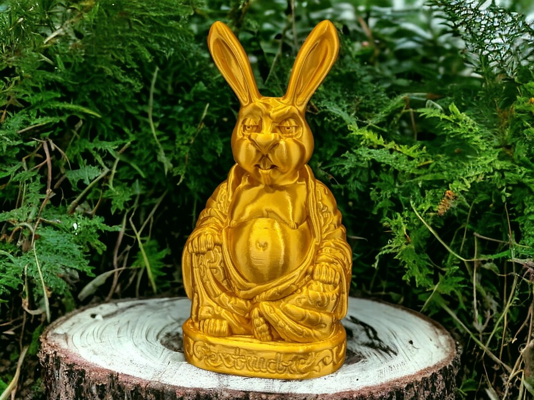 Bunny Rabbit Buddha Statue - Etsy