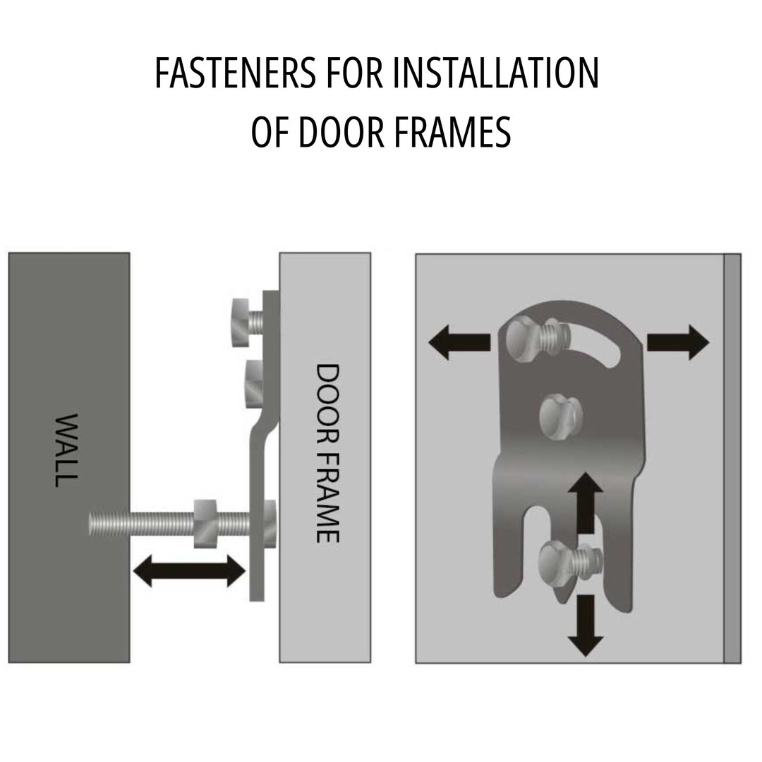 Door Installation System Kit (3D) Fasteners for Hidden Installation of ...