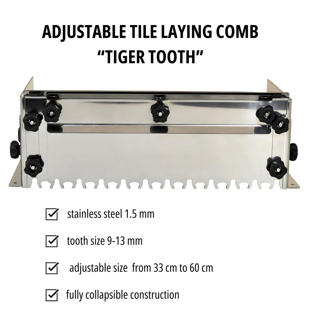 Adjustable Trowel Box "tiger Tooth" 9-13 Mm Teeth Trowel Box Stainless ...