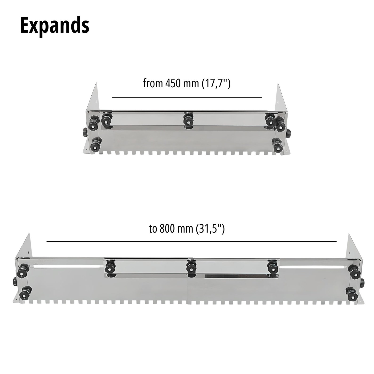 Adjustable Stainless Steel Trowel Box With Teeth 12x12mm/0.47" for ...