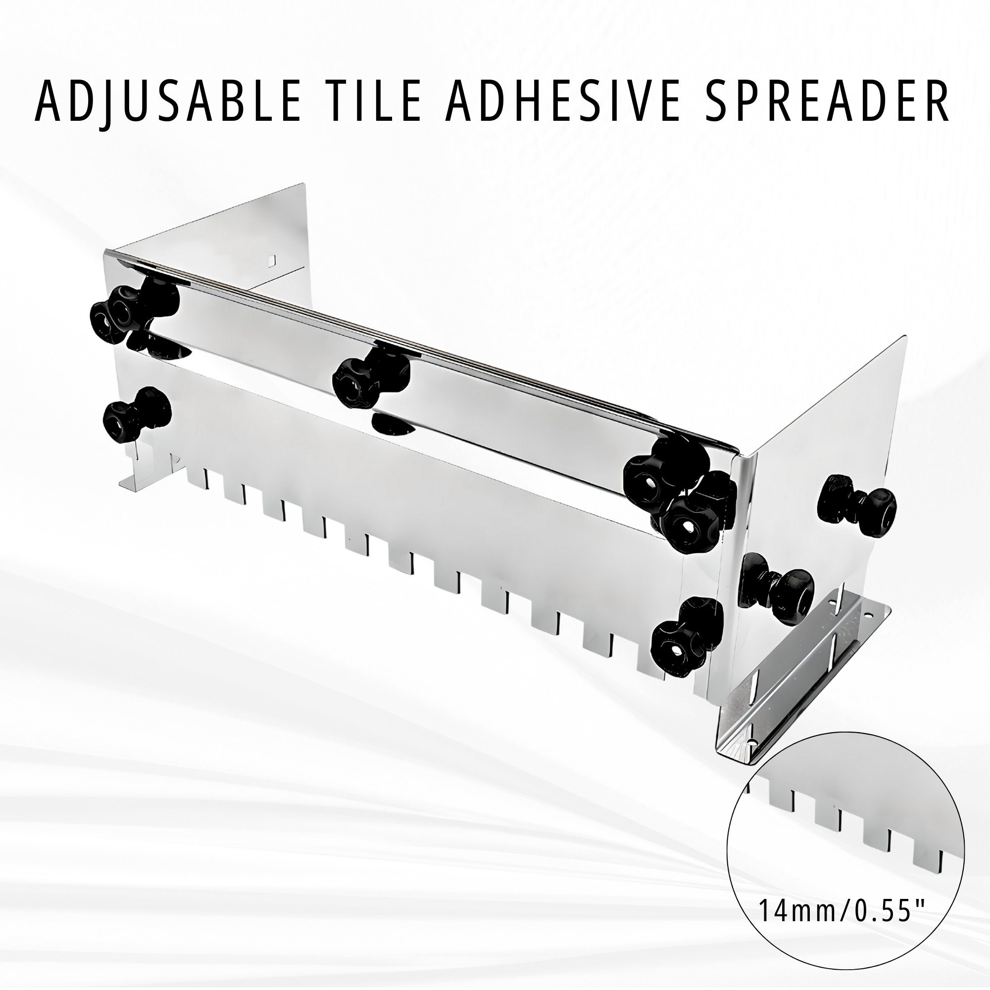 Adjustable Trowel Box Stainless Steel Trowel Tool TEETH 14*14mm Trowel ...