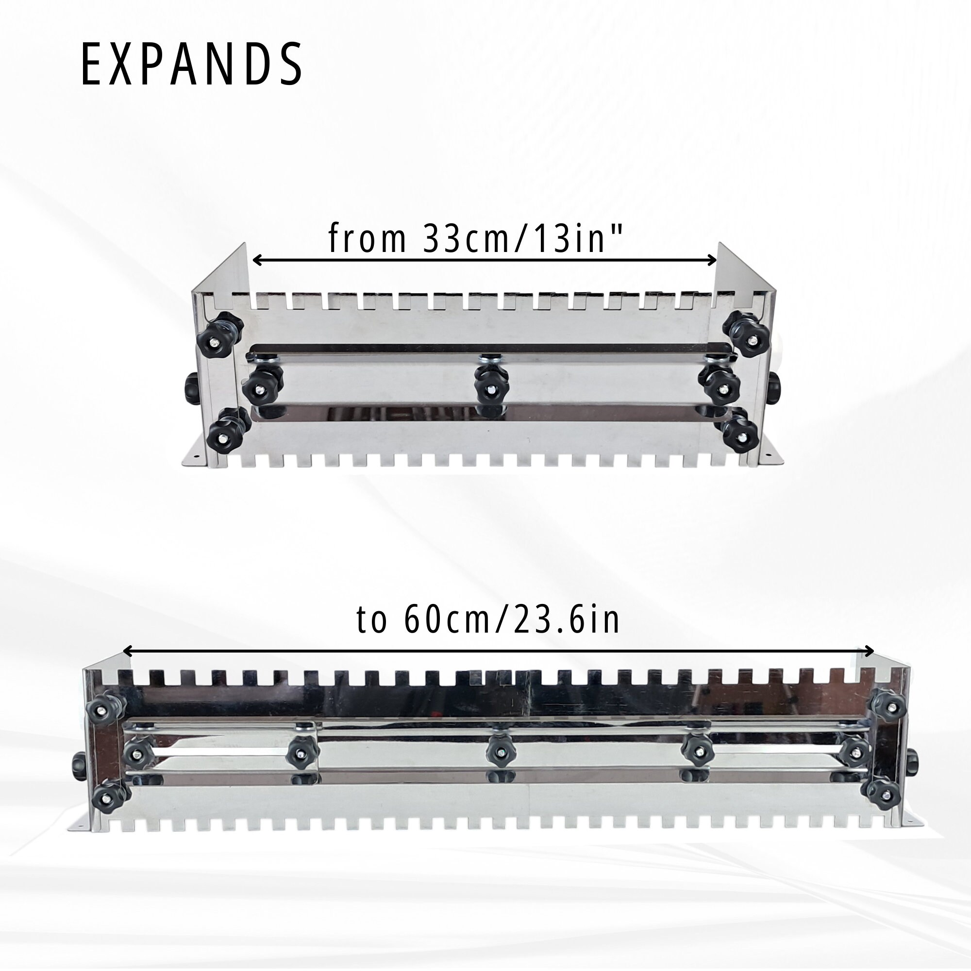 Two-sided Tile Adhesive Spreader Stainless Steel Trowel Tool Teeth 10 ...