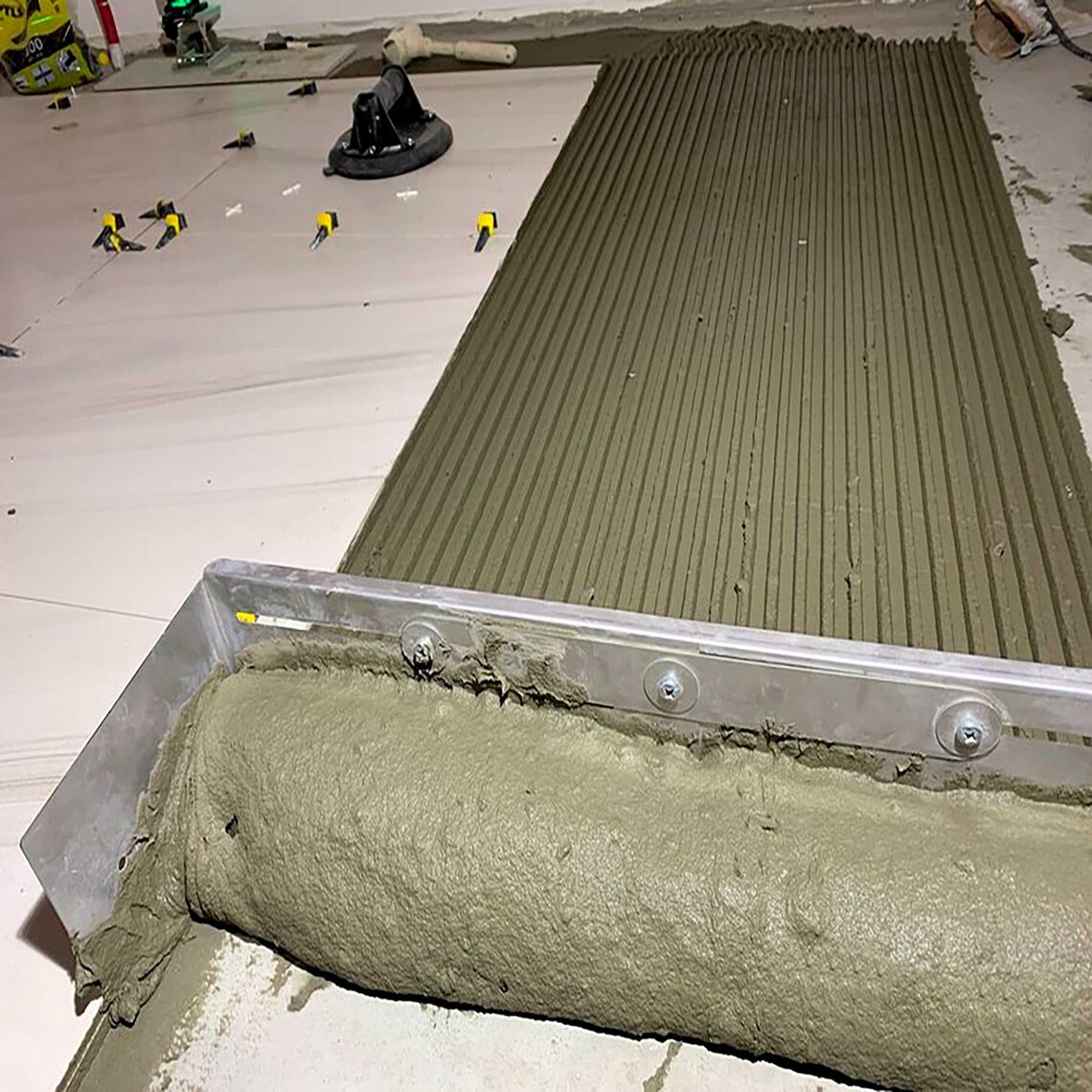 Trowel Box Stainless Steel Trowel Tool Teeth 10mm/0.39" Adjustable Tile ...