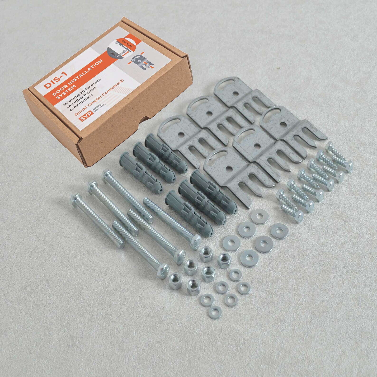 Door Installation System Kit (3D) Fasteners for Hidden Installation of ...