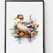Printable Duck Art,beautiful Duck Wall Art,spring Art,spring Poster ...