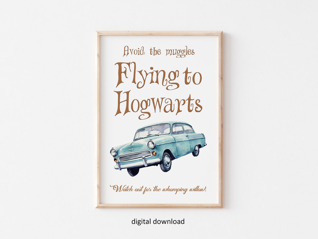 Wizarding World Poster,wizarding World Decor,hp Poster,ron Car Poster ...