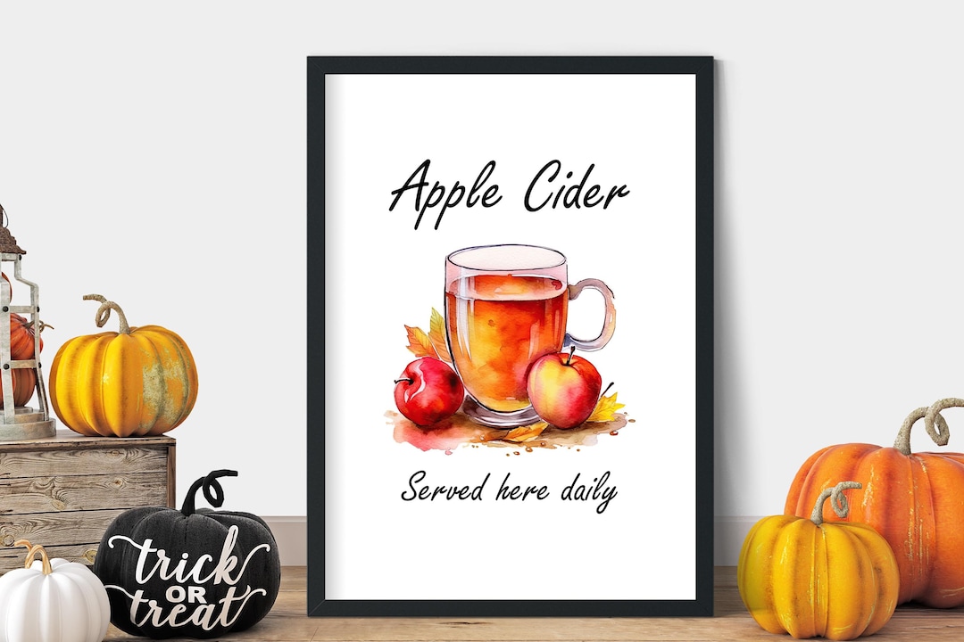 Apple Cider Poster Autumn Poster Apple Cider Autumn Fall Sign Fall Art ...