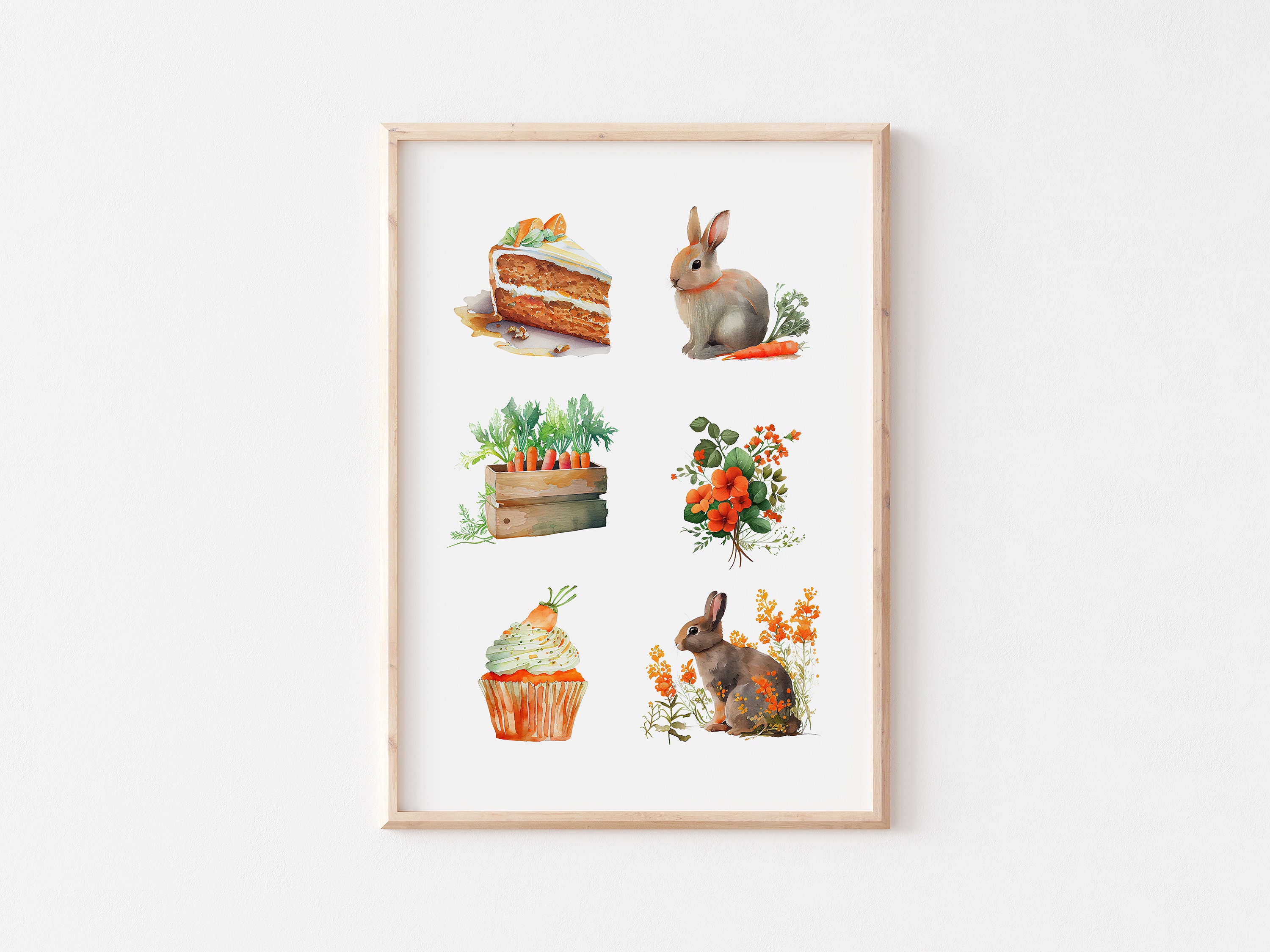 Printable Spring Art,easter Wall Art,carrot Cake Art Carrot Poster ...