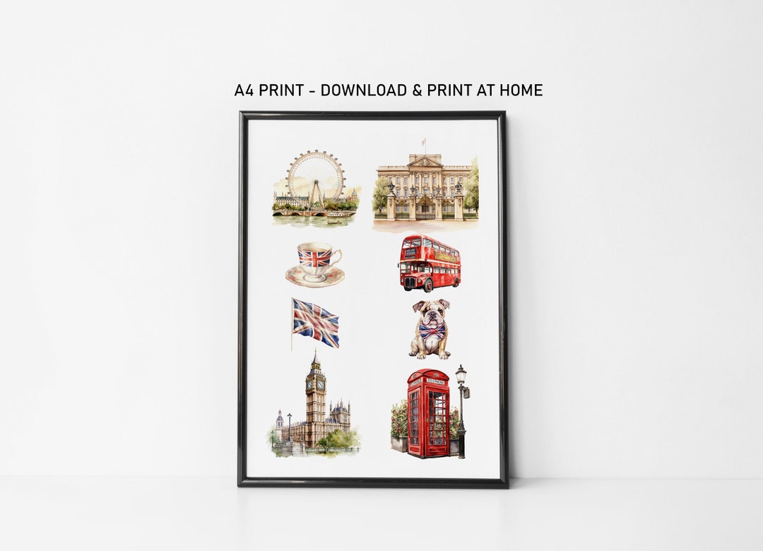 London Art A4 Poster,london A4 Print,london Art,london City Art,big Ben ...