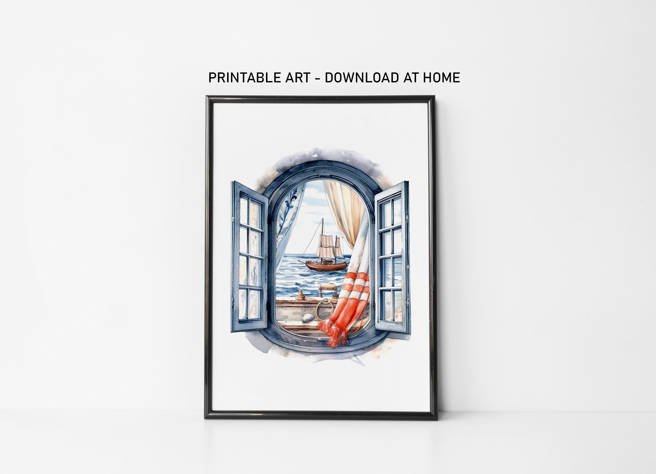 Nautical Art,window Poster,beach Art,poster of the Sea,window to the ...