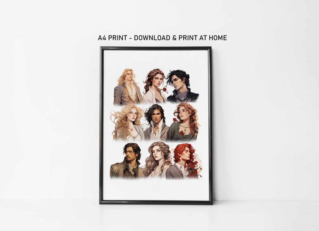 Printable ACOTAR Art Print,thorns and Roses Art,acotar Wall Print,book ...