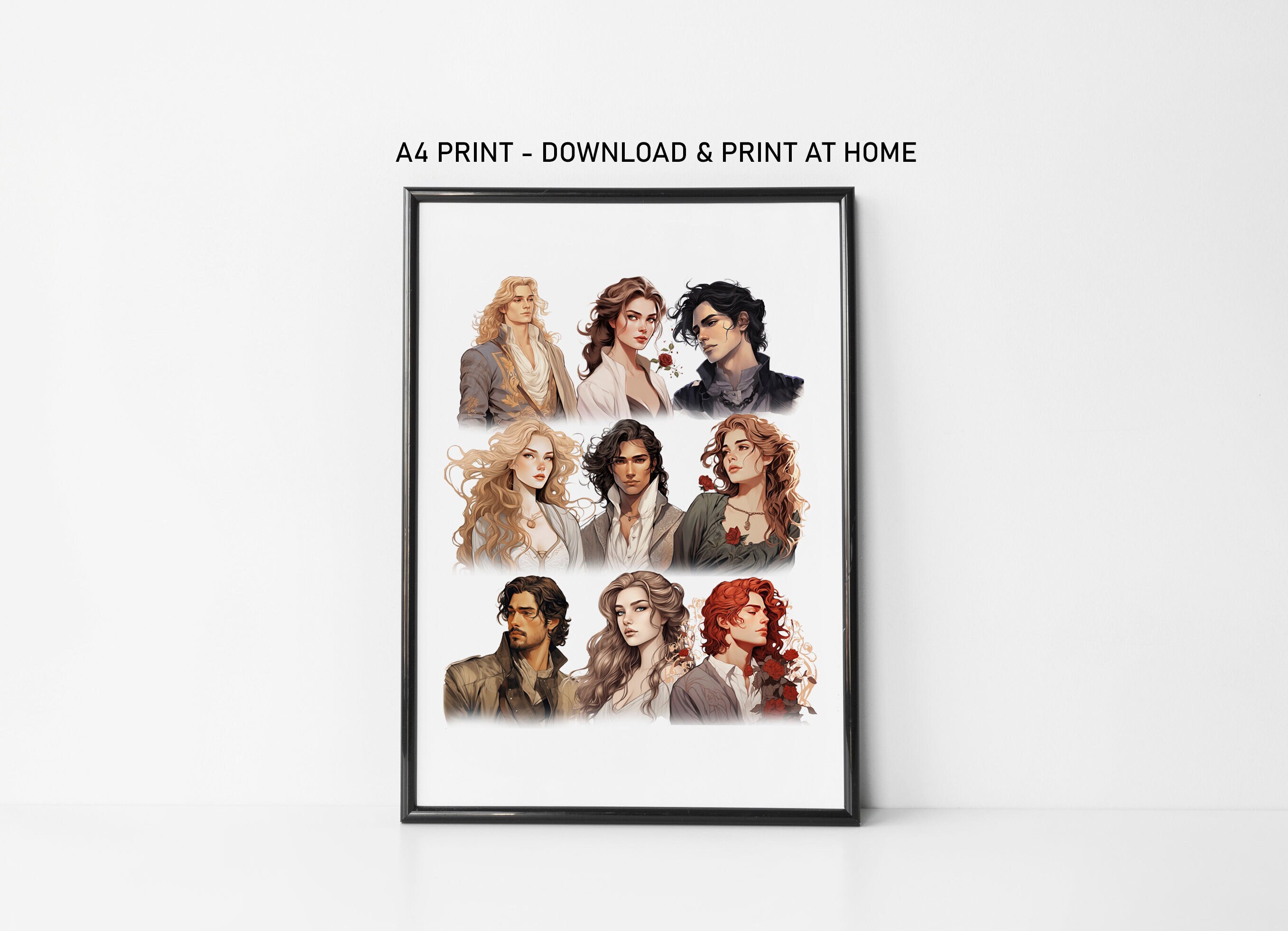 Printable ACOTAR Art Print,thorns and Roses Art,acotar Wall Print,book ...