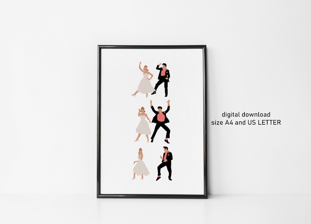 Grease Movie Poster,printable Movier Art,grease Print,grease Wall Print ...