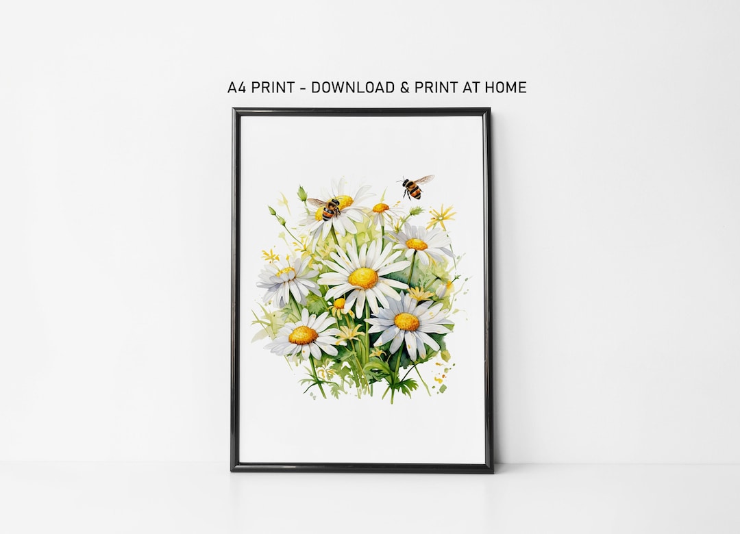 Printable Spring Art,daisy Wall Art,daisy Decor,easter Poster,daisy ...