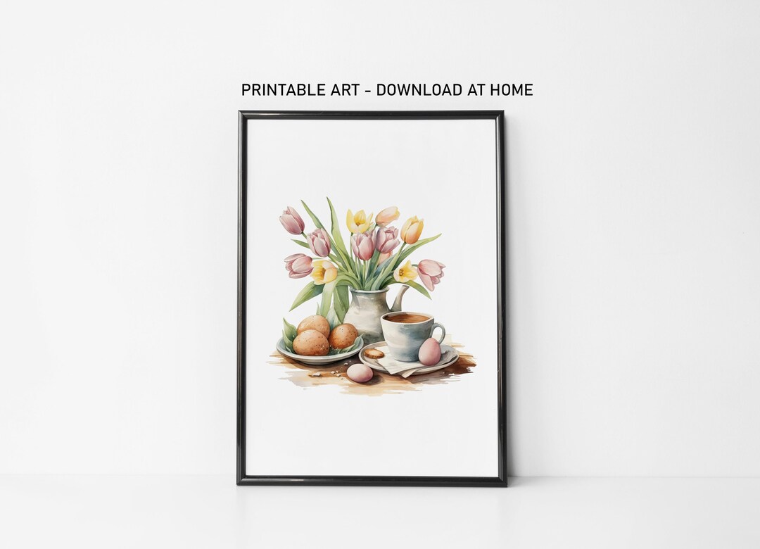 Printable Spring Art,spring Home Art,garden Art,cosy,spring Flower Art ...