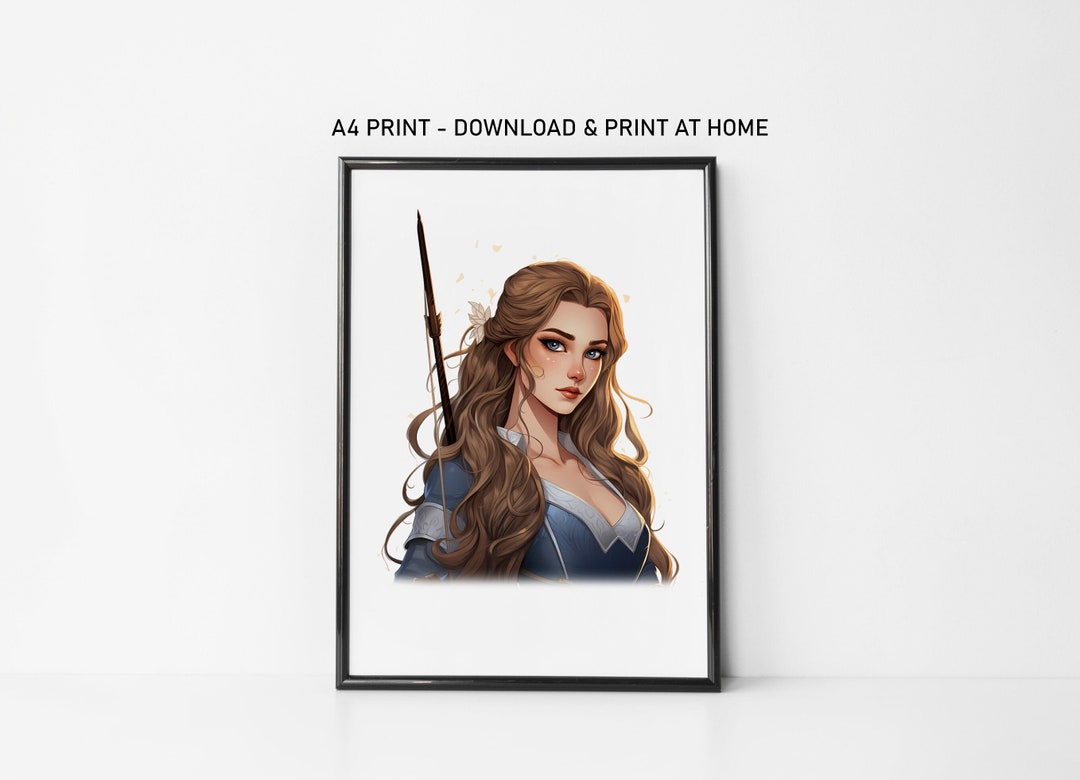 Printable ACOTAR Feyre Art,huntress Feyre Poster,feyre Print,feyre Wall ...