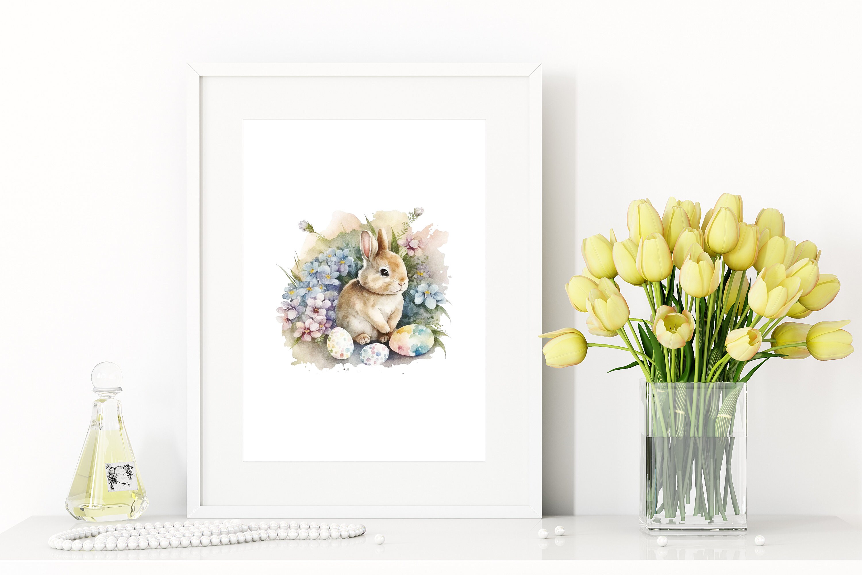 Printable Spring Art,easter Wall Art,easter Decor,easter Poster,blue ...