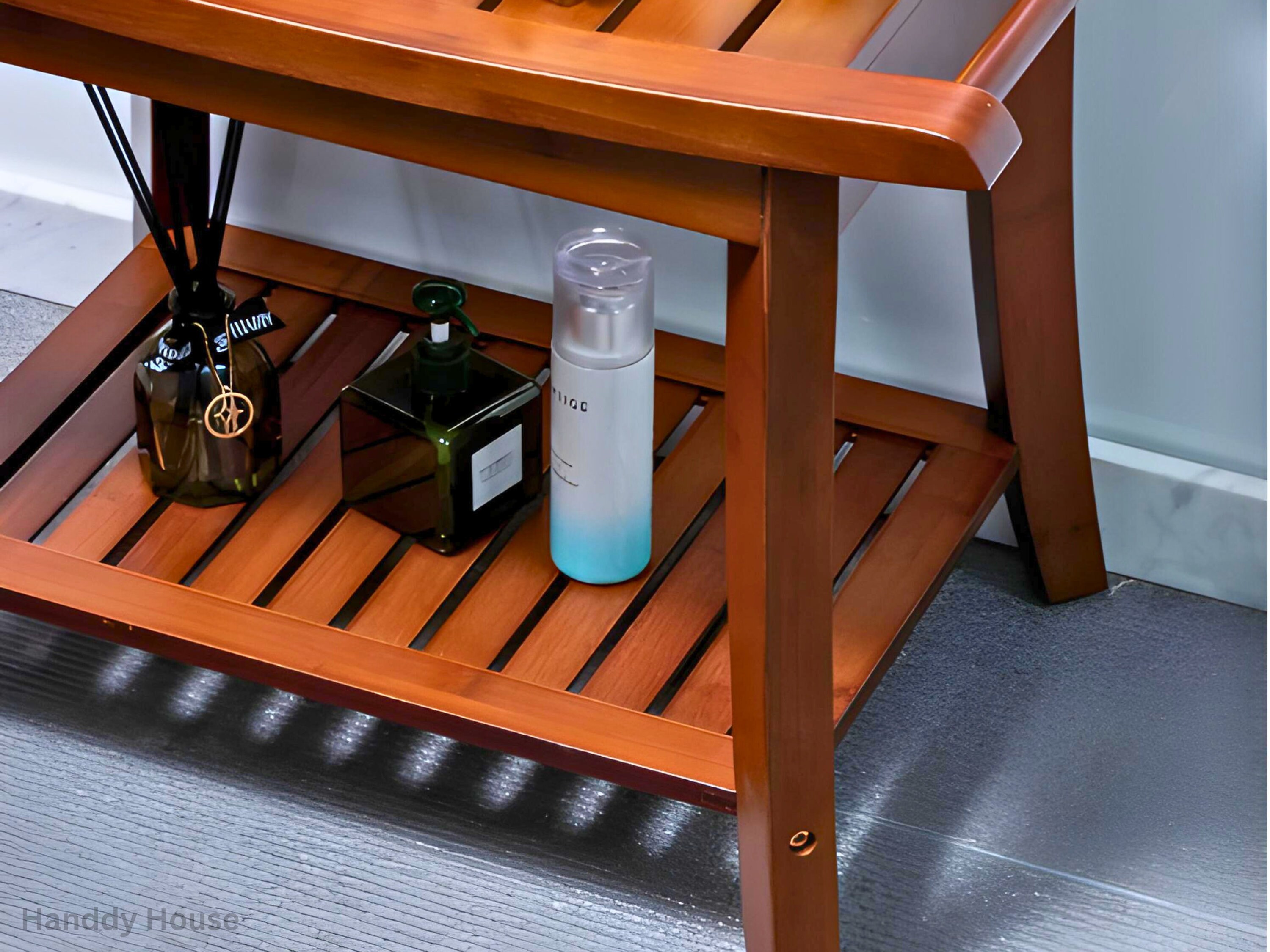 Handmade Wooden Shower Stool Modern Bathroom Stool Shower Bench Shower ...