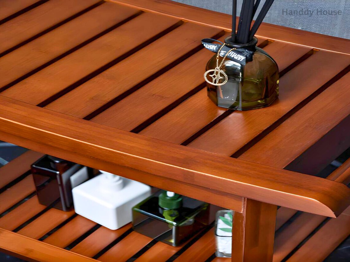 Handmade Wooden Shower Stool Modern Bathroom Stool Shower Bench Shower ...