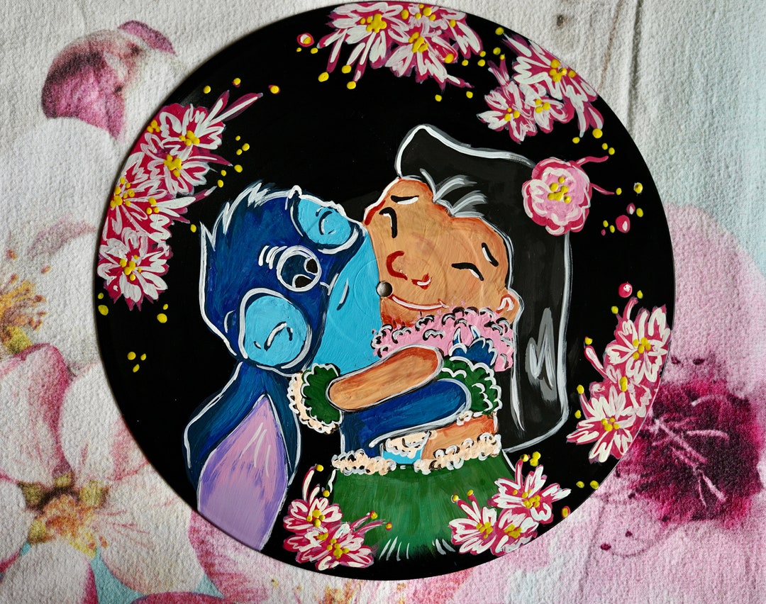 Lilo & Stitch Painted Vinyl Record - Etsy