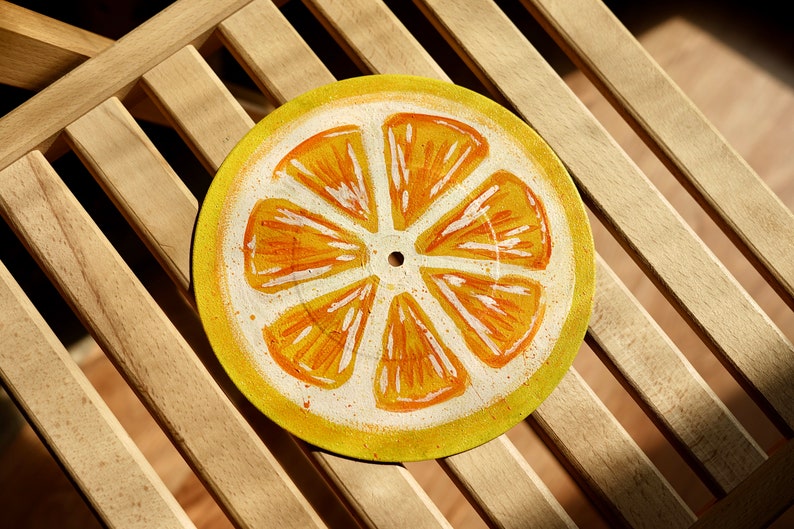 Lemon Painted Vinyl Record - Etsy