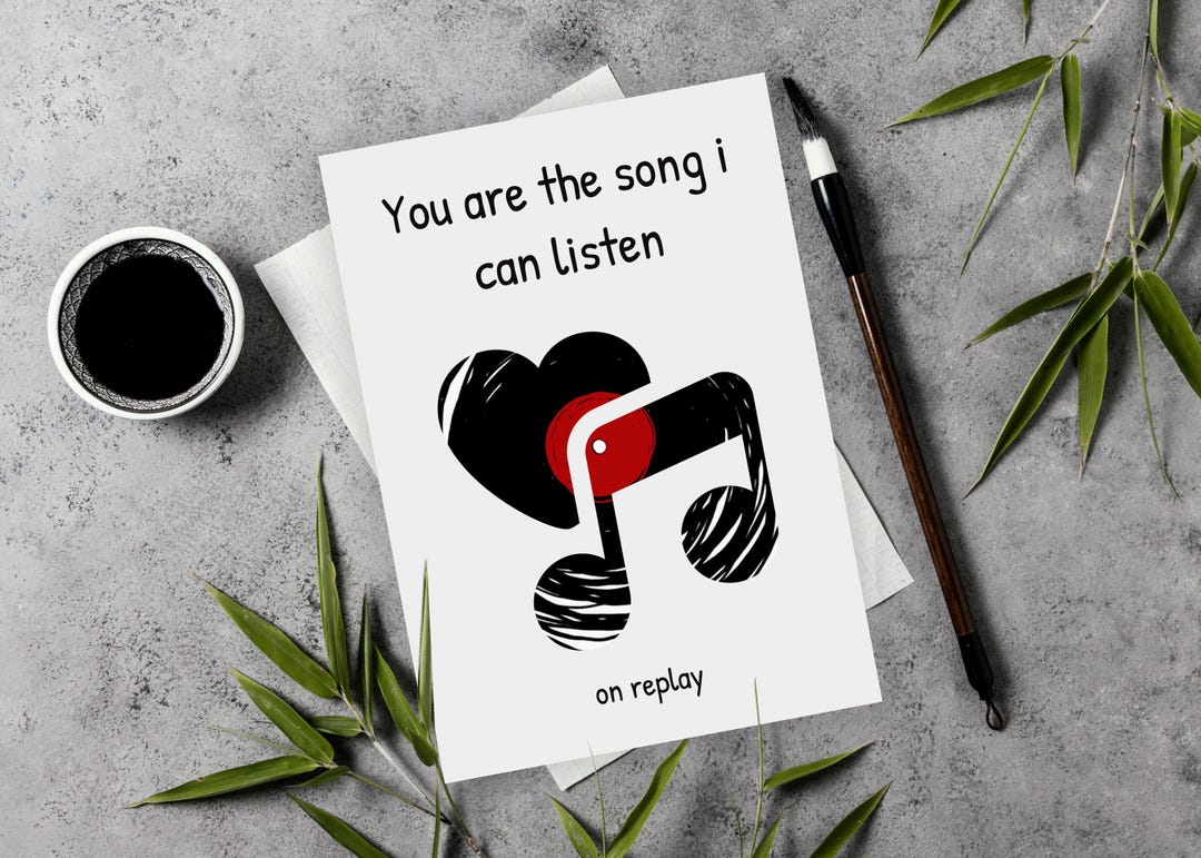 Vinyl Record Love Card: Customizable Gift (digital Download) - Etsy