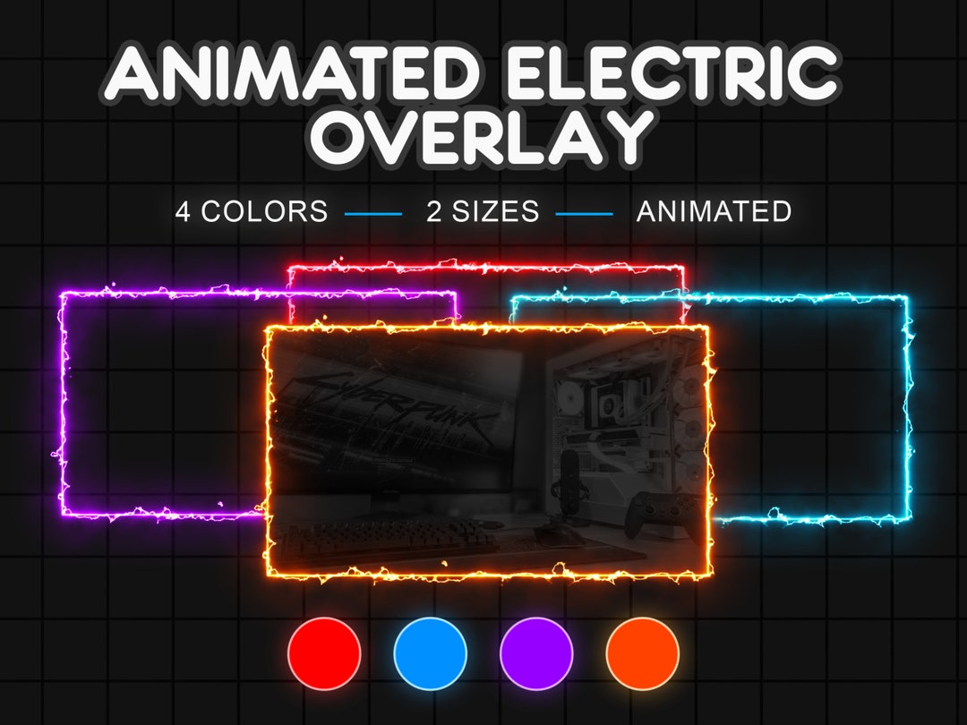 Animated Stream Overlay Package for Twitch | Neon Webcam Frames | OBS ...