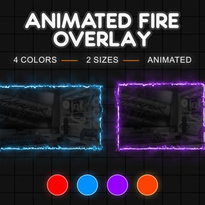 Animated Fire Overlays for Twitch | Flame Webcam Frames | Camera ...