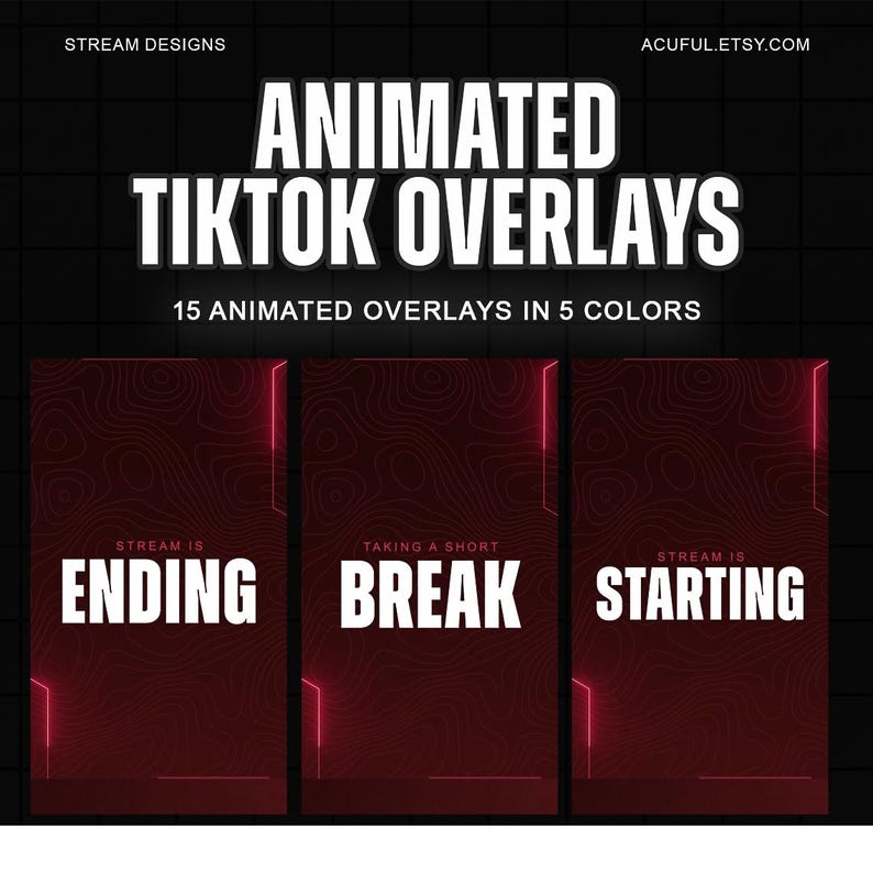 Animated Tiktok Overlay Stream Package | Twitch, Youtube, Kick & OBS ...