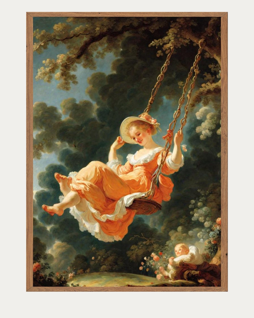 The Swing by Jean Fragonard Rococo Portrait Painting Classical Art ...