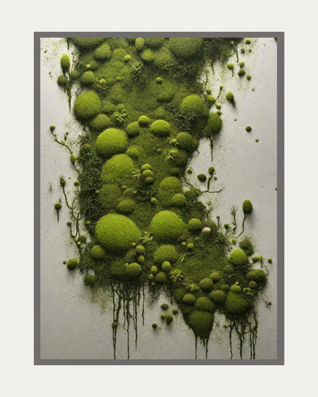 Moss Wall Art Moss Wall Decor Digital Moss Art Framed Moss Wall Sets ...