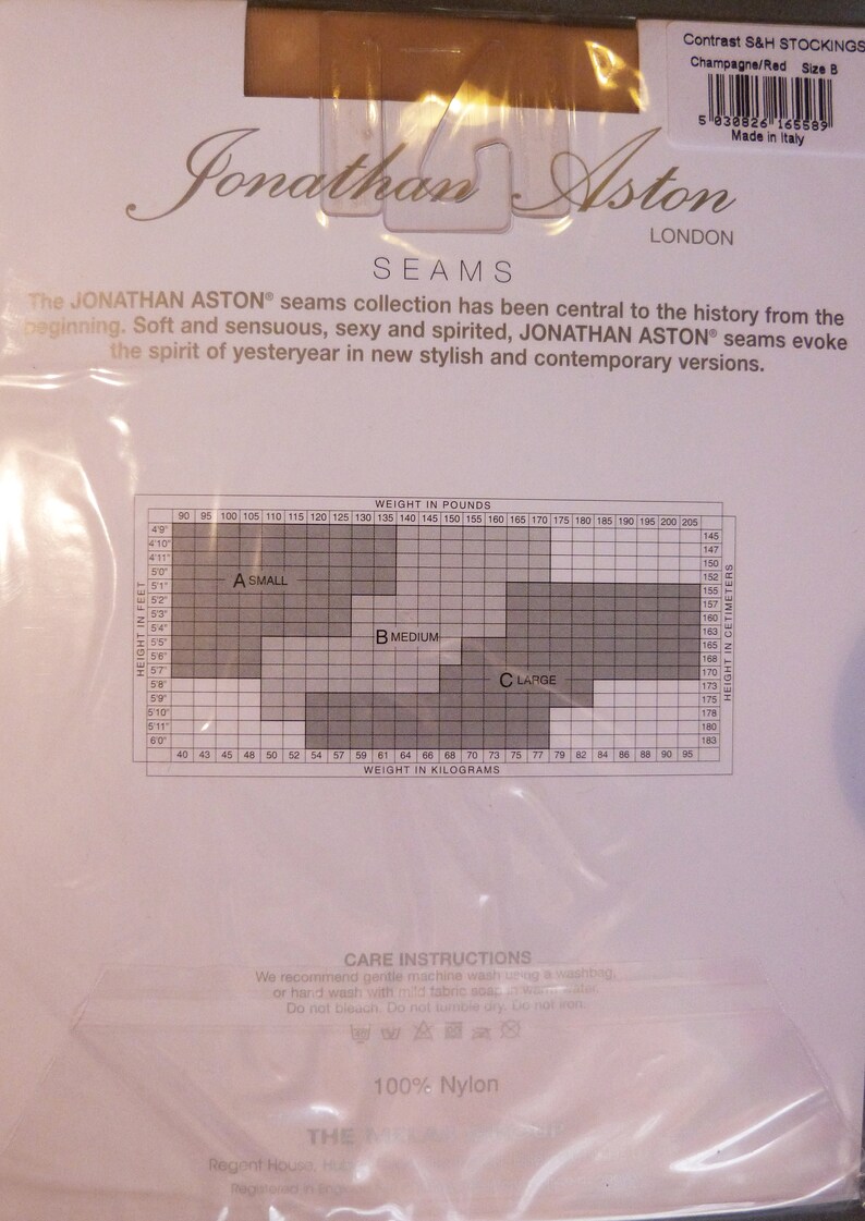 3 Pairs Jonathan Aston Medium Size Contrast Seam & Heel Stockings ...