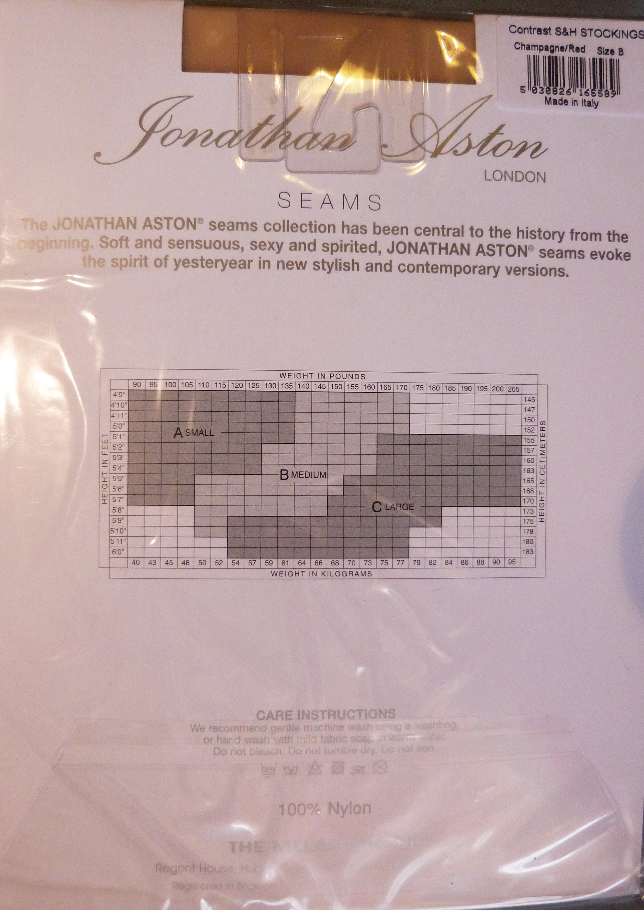 3 Pairs Jonathan Aston Medium Size Contrast Seam & Heel Stockings Champagne/red - Etsy